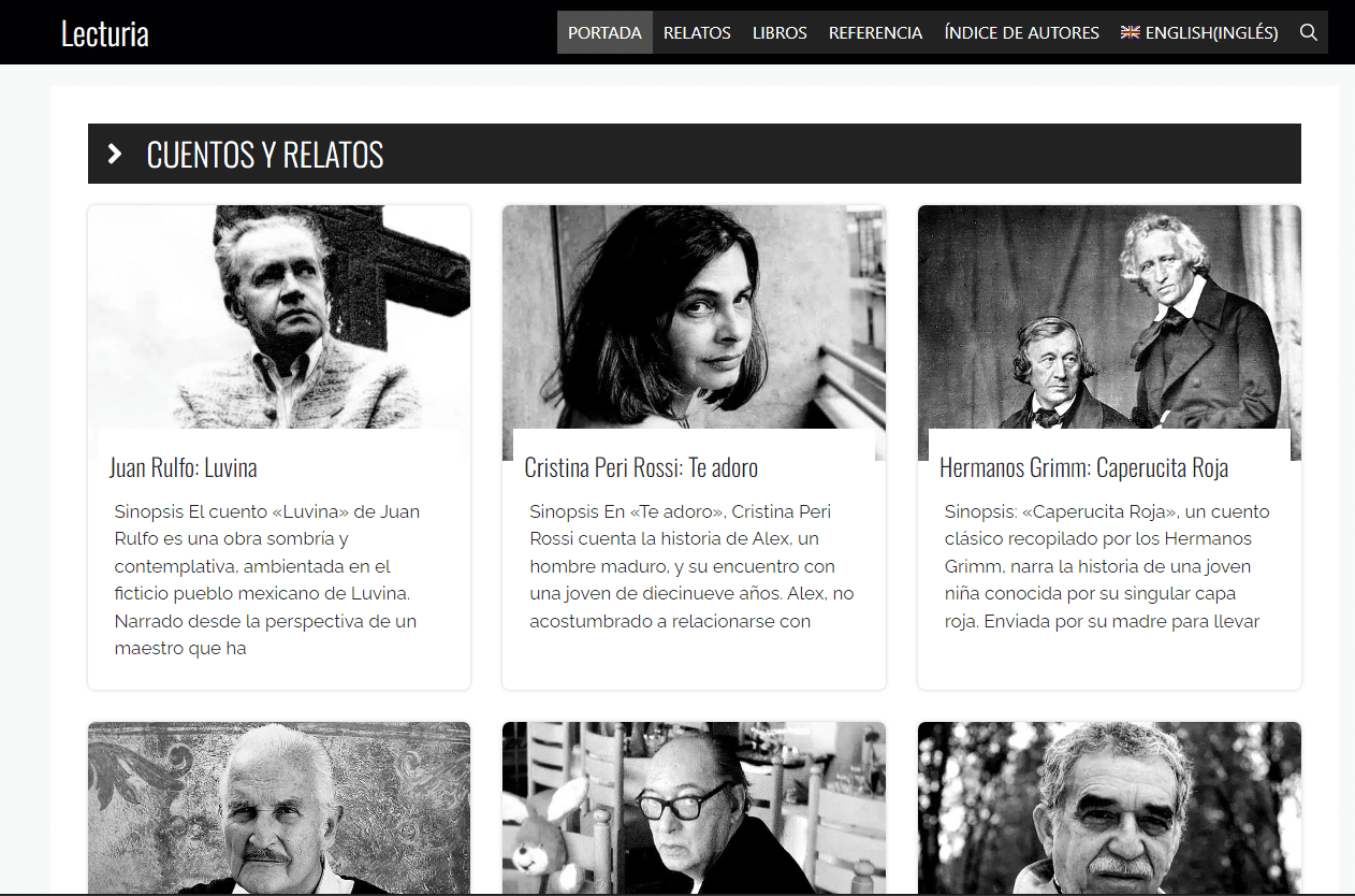 Lecturia: Una biblioteca digital de relatos para disfrutar de la lectura